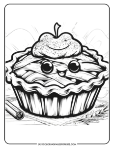 Pie Coloring Pages (5 Free Printable Pages To Color) - Easy Coloring ...