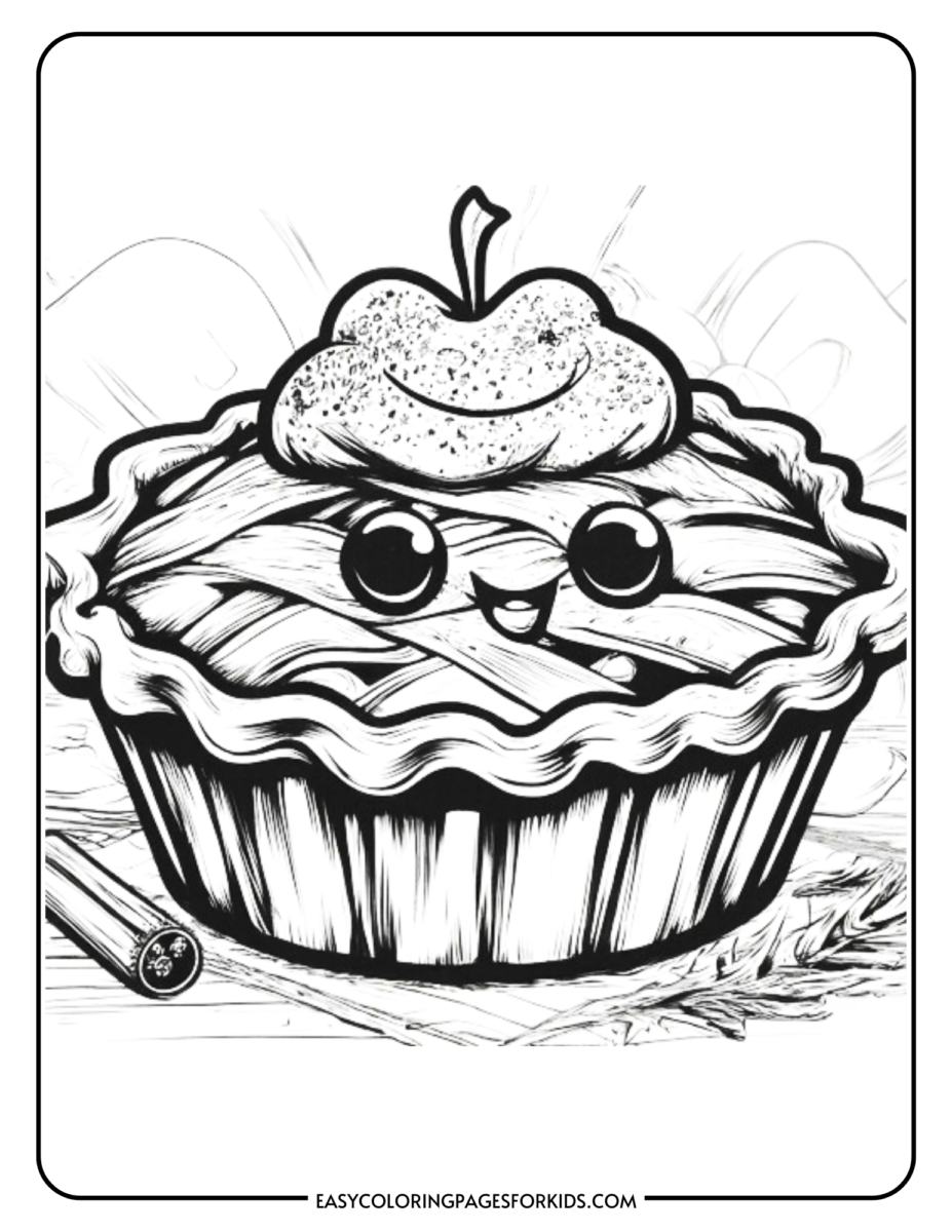 Pie Coloring Pages (5 Free Printable Pages To Color) - Easy Coloring ...