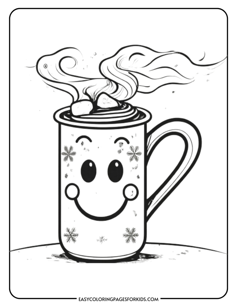 Hot Chocolate Coloring Page (6 Free PDF Printables) - Easy Coloring ...
