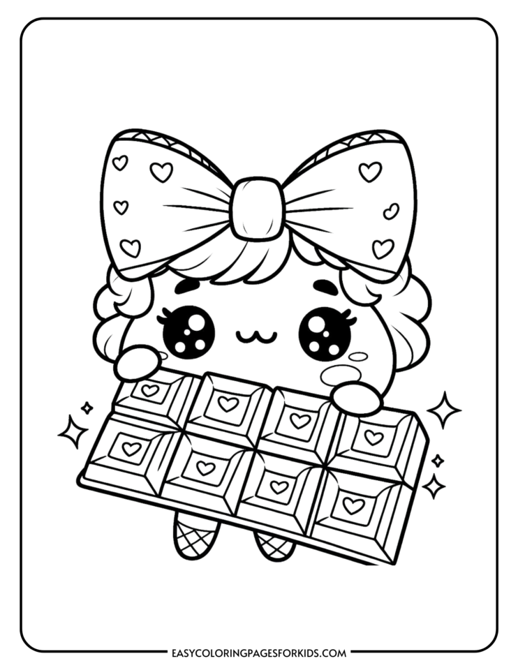 Chocolate Coloring Pages (4 Free Printable Pages) - Easy Coloring Pages ...