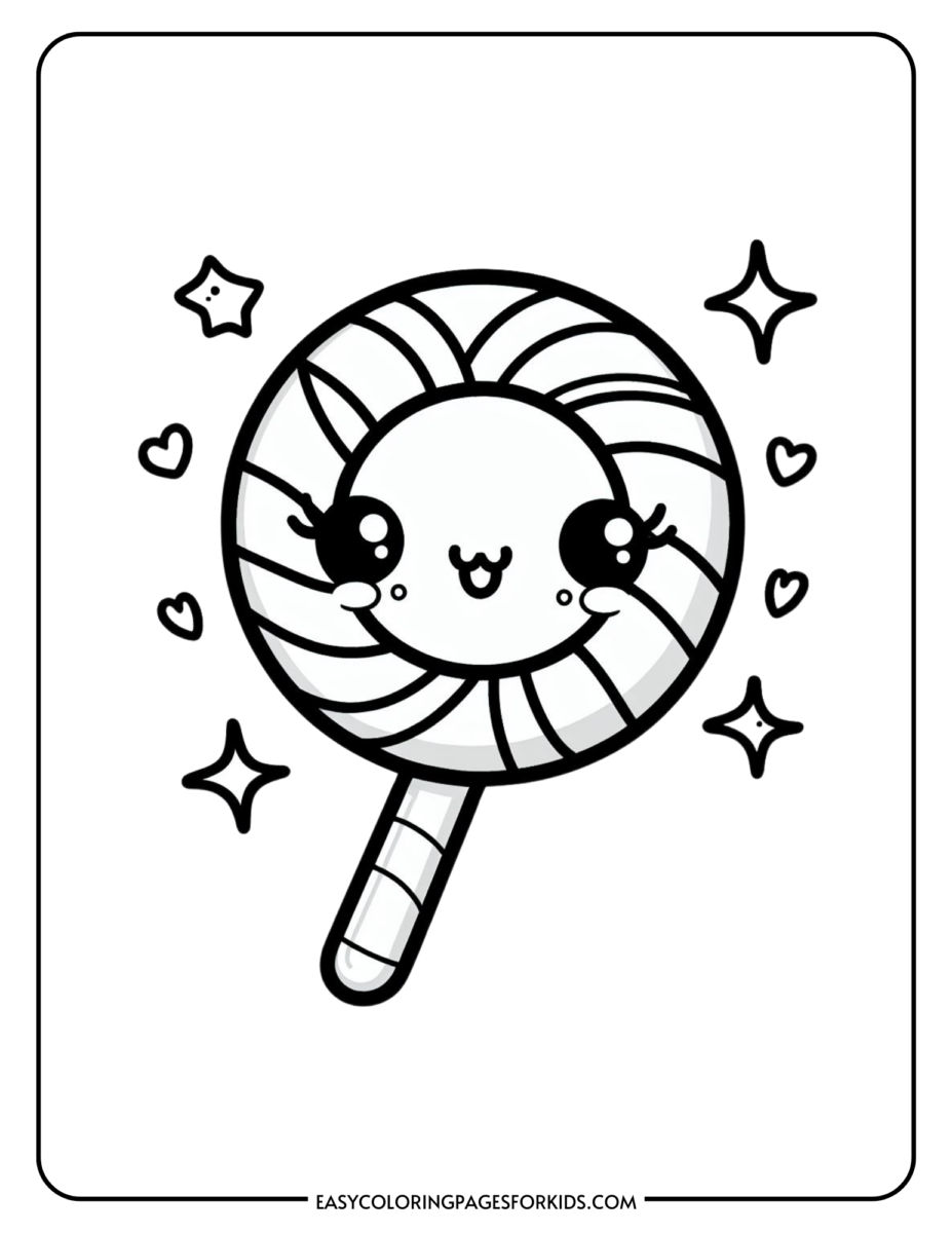 Free Printable Lollipop Coloring Pages (4 PDF Pages) - Easy Coloring ...
