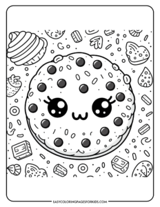 Cookie Coloring Pages (Free Printable Pages for Kids) - Easy Coloring ...