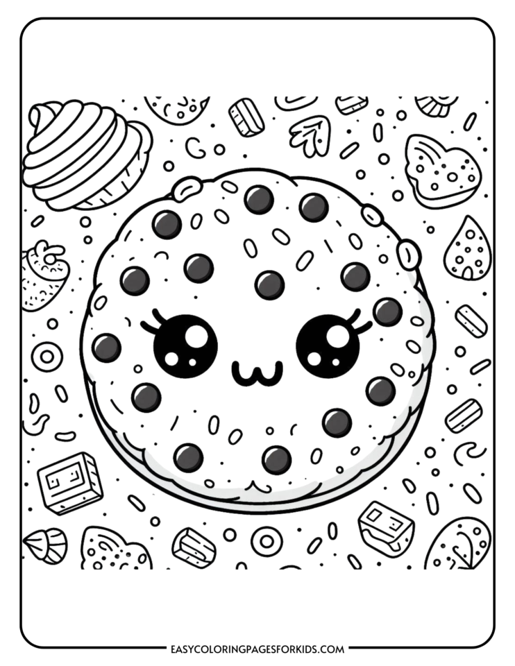 Cookie Coloring Pages (Free Printable Pages for Kids) - Easy Coloring ...