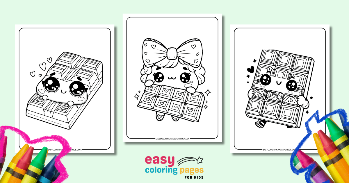Chocolate Coloring Pages (4 Free Printable Pages) - Easy Coloring Pages ...