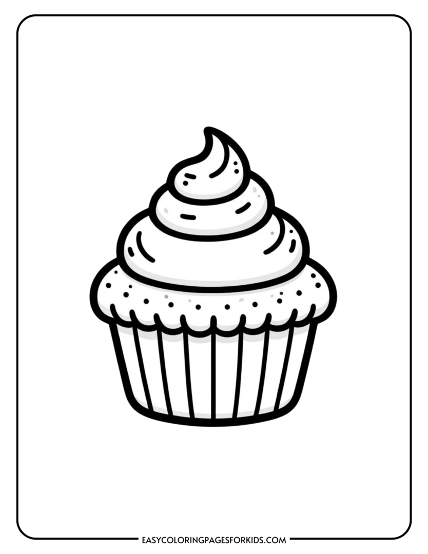 Cupcake Coloring Pages (Free Printable Pages for Kids) - Easy Coloring ...
