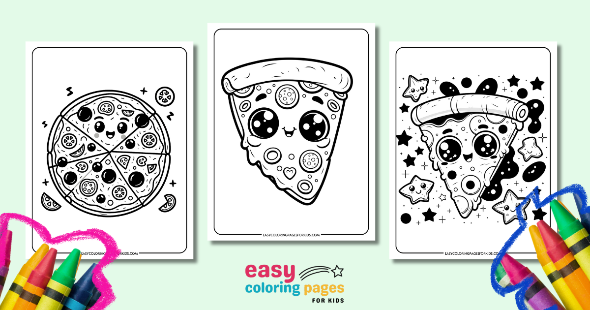 Pizza Coloring Pages (5 Free PDF Printables) - Easy Coloring Pages for Kids