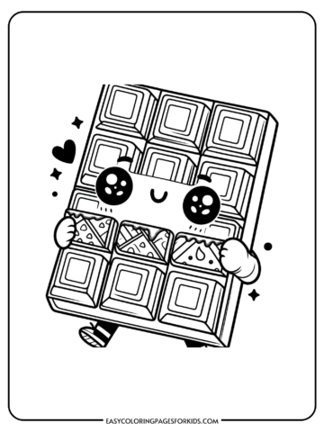 Chocolate Coloring Pages (4 Free Printable Pages) - Easy Coloring Pages ...