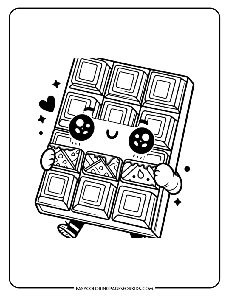 Chocolate Coloring Pages (4 Free Printable Pages) - Easy Coloring Pages ...