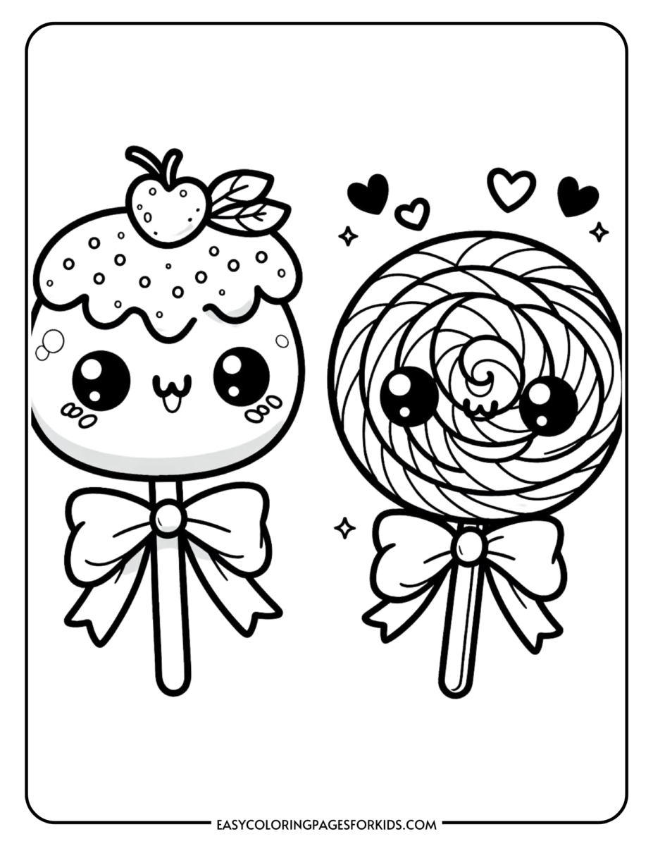 Free Printable Lollipop Coloring Pages (4 PDF Pages) - Easy Coloring ...