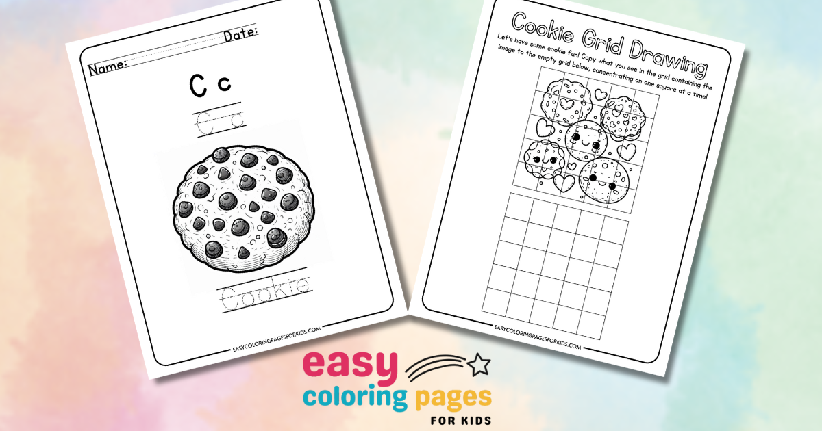 Free Cookie Worksheets for Kids - Easy Coloring Pages for Kids