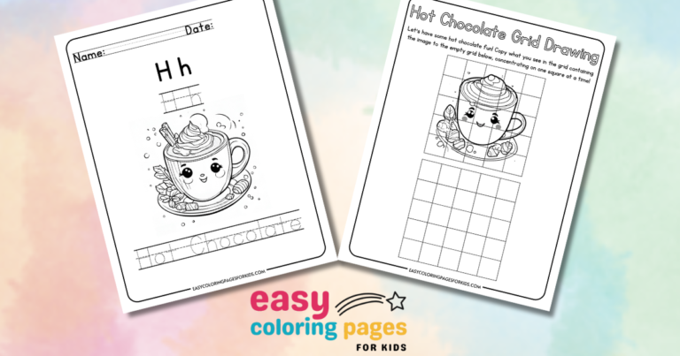 Free Hot Chocolate Worksheets for Kids - Easy Coloring Pages for Kids