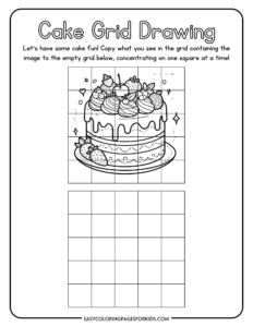 Free Cake Worksheets for Kids - Easy Coloring Pages for Kids