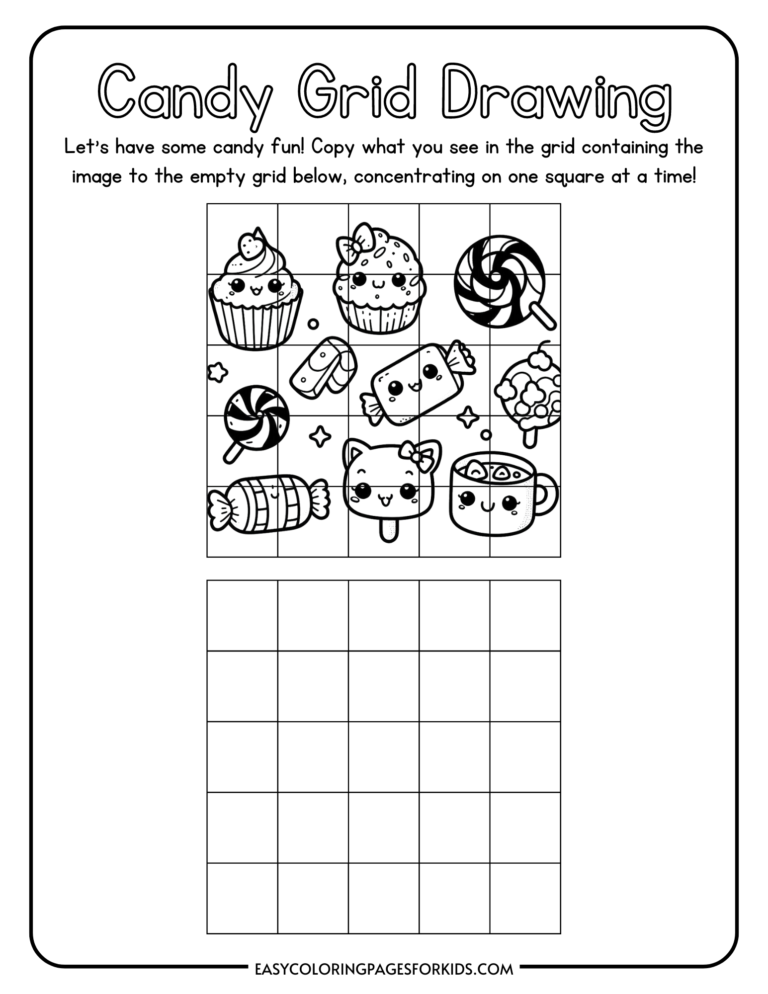Free Candy Worksheets for Kids - Easy Coloring Pages for Kids