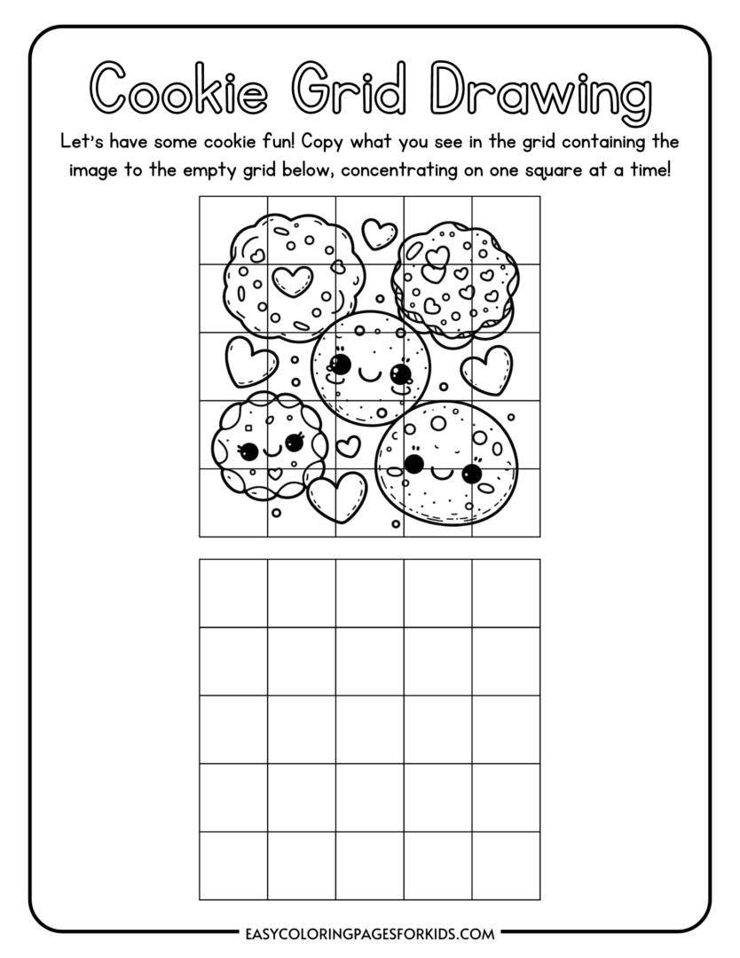 Free Cookie Worksheets for Kids - Easy Coloring Pages for Kids