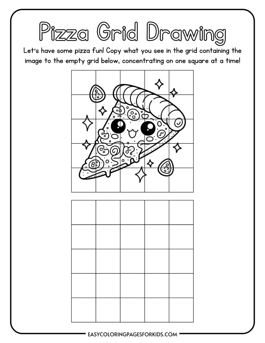 Free Pizza Worksheets for Kids - Easy Coloring Pages for Kids
