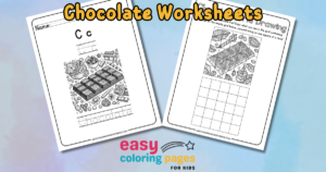 Cute Food Worksheets For Kids - Easy Coloring Pages for Kids