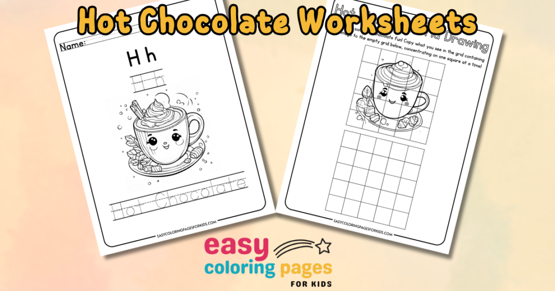 Cute Food Worksheets For Kids - Easy Coloring Pages for Kids