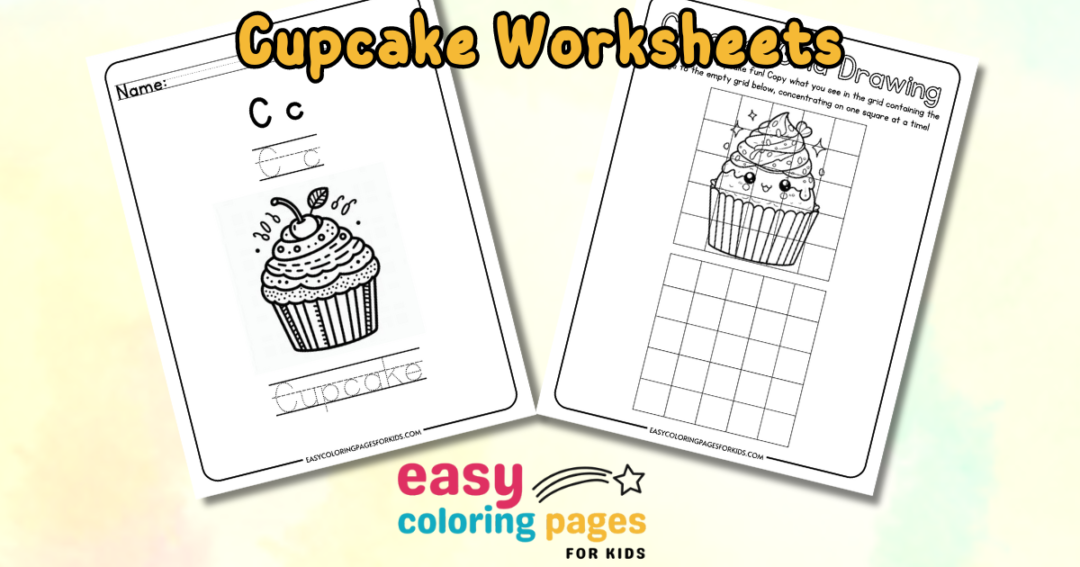 Cute Food Worksheets For Kids - Easy Coloring Pages for Kids