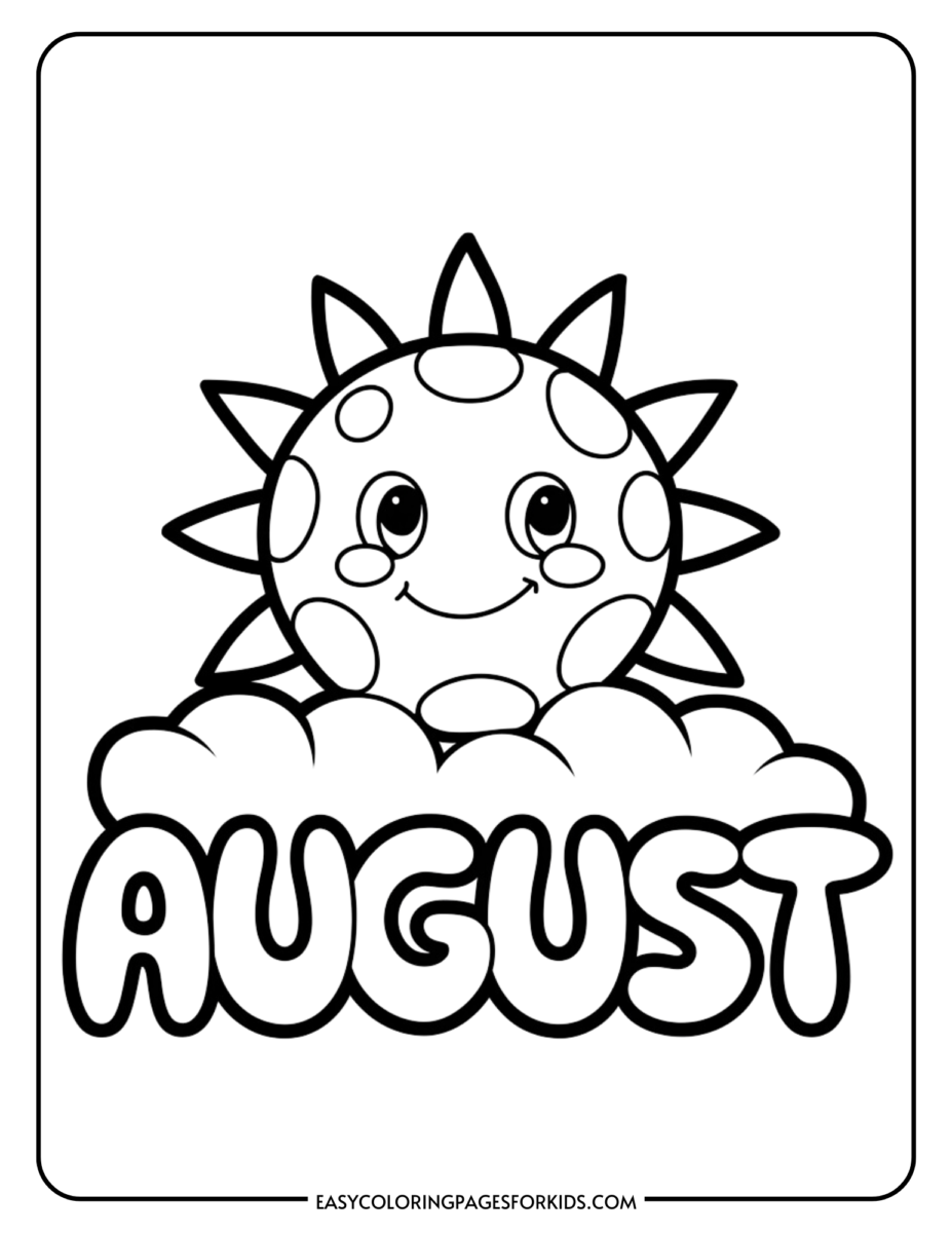 August Coloring Pages for Kids (5 Free Printable PDF Pages) - Easy ...