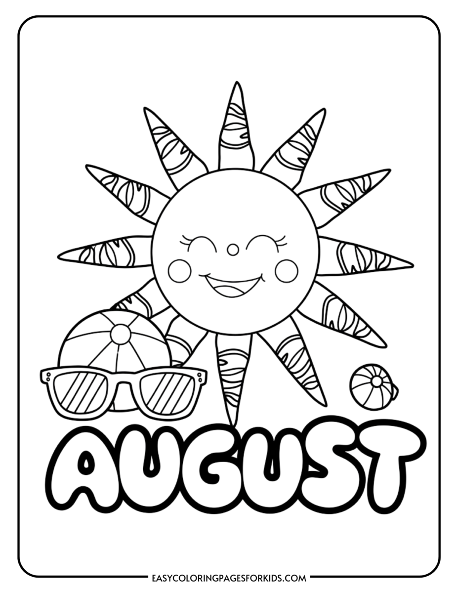 August Coloring Pages for Kids (5 Free Printable PDF Pages) - Easy ...