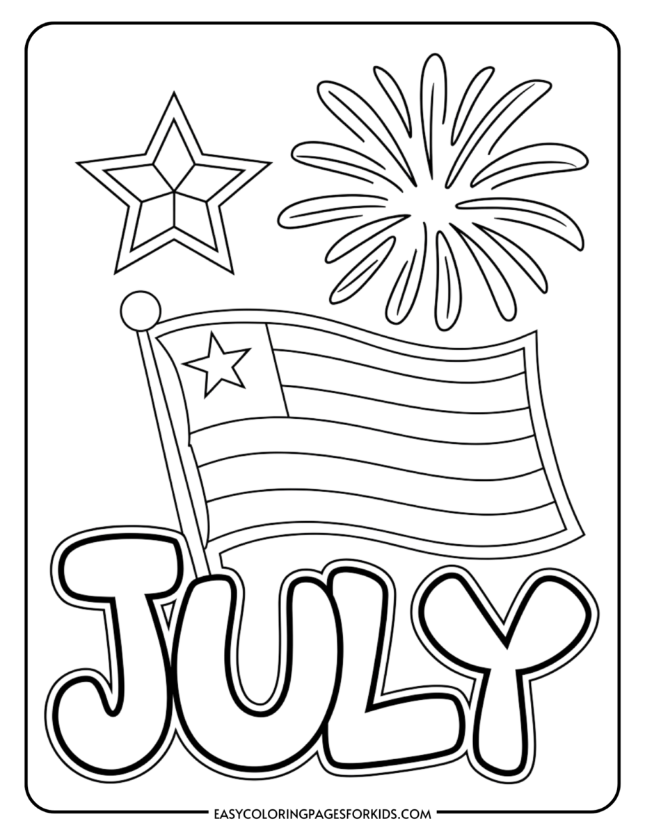 July Coloring Pages for Kids (5 Free Printable Pages) - Easy Coloring ...