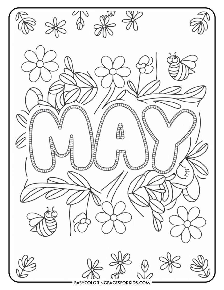 5 May Coloring Pages (Free Printable PDF Pages) - Easy Coloring Pages ...