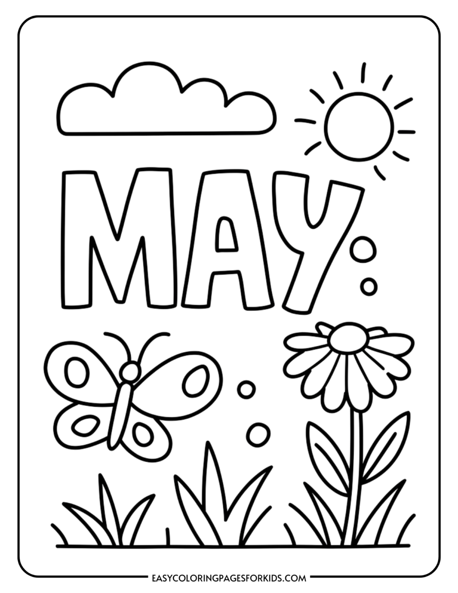 5 May Coloring Pages (Free Printable PDF Pages) - Easy Coloring Pages ...