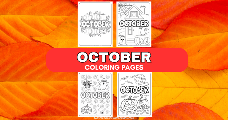 October Coloring Pages for Kids and Adults (Free Printable Pages ...