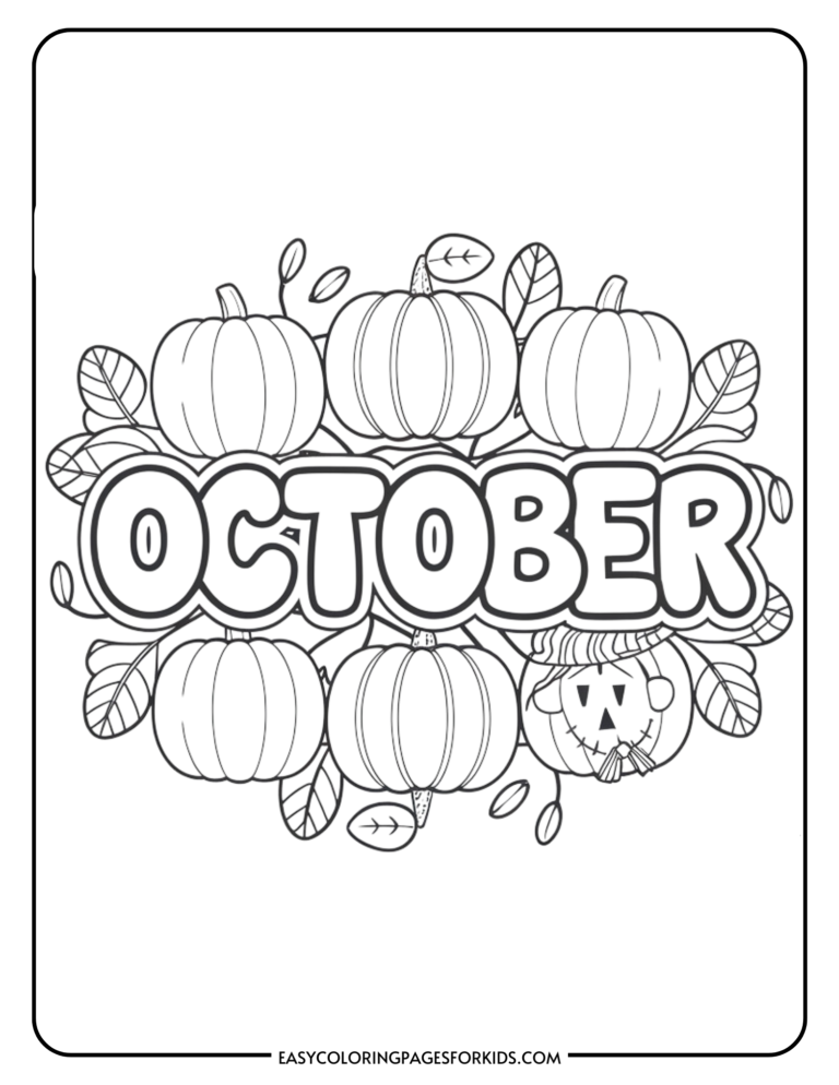 October Coloring Pages for Kids and Adults (Free Printable Pages ...