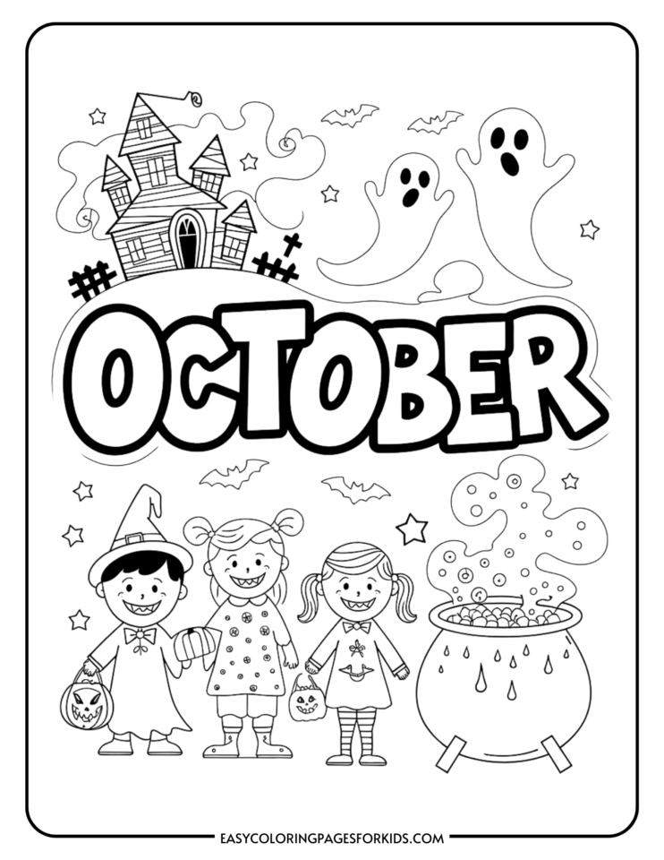 October Coloring Pages for Kids and Adults (Free Printable Pages ...