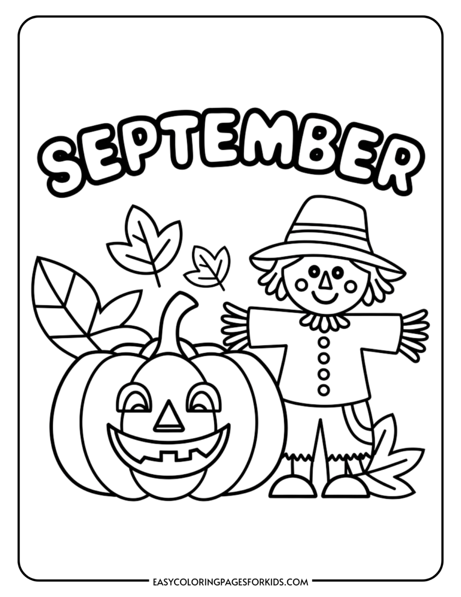 Free September Coloring Pages (5 Printable PDF Pages) - Easy Coloring ...