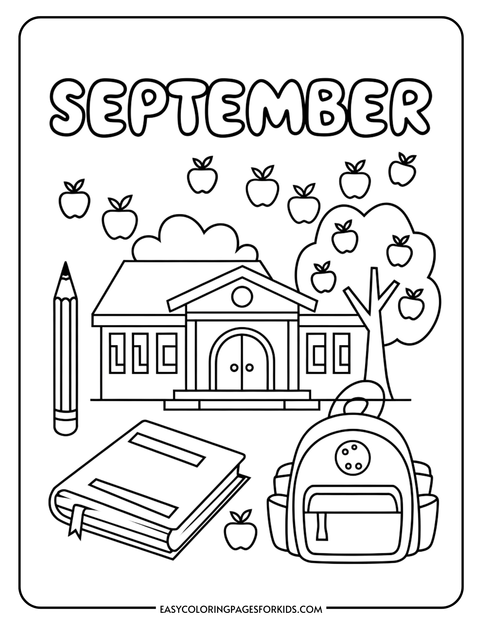 Free September Coloring Pages (5 Printable PDF Pages) - Easy Coloring ...