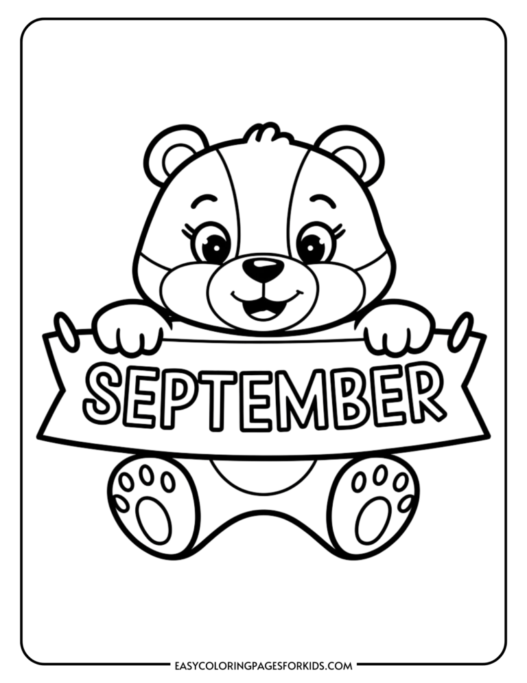 Free September Coloring Pages (5 Printable PDF Pages) - Easy Coloring ...