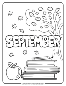 Free September Coloring Pages (5 Printable PDF Pages) - Easy Coloring ...