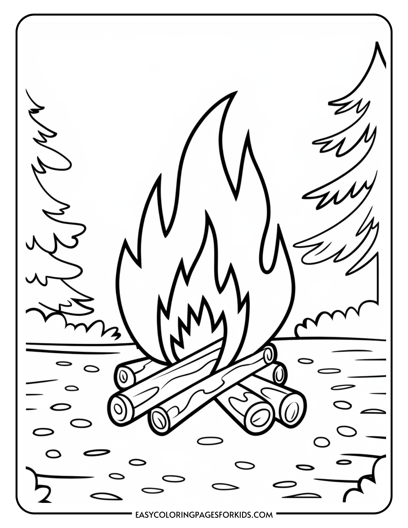 Bonfire Coloring Pages (5 Free Printable Pages) - Easy Coloring Pages ...