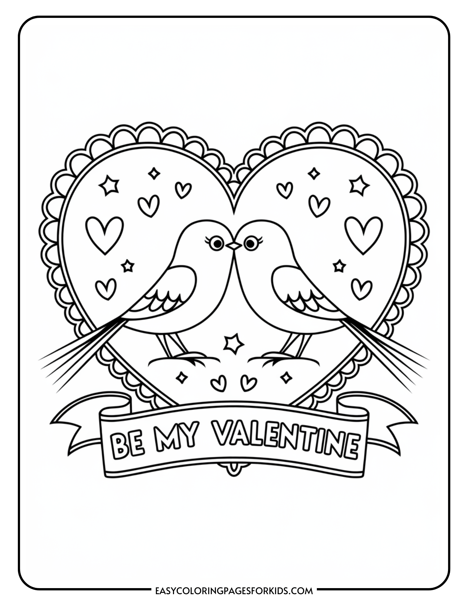 Love Birds Coloring Pages (5 Free Printable Pages) - Easy Coloring ...