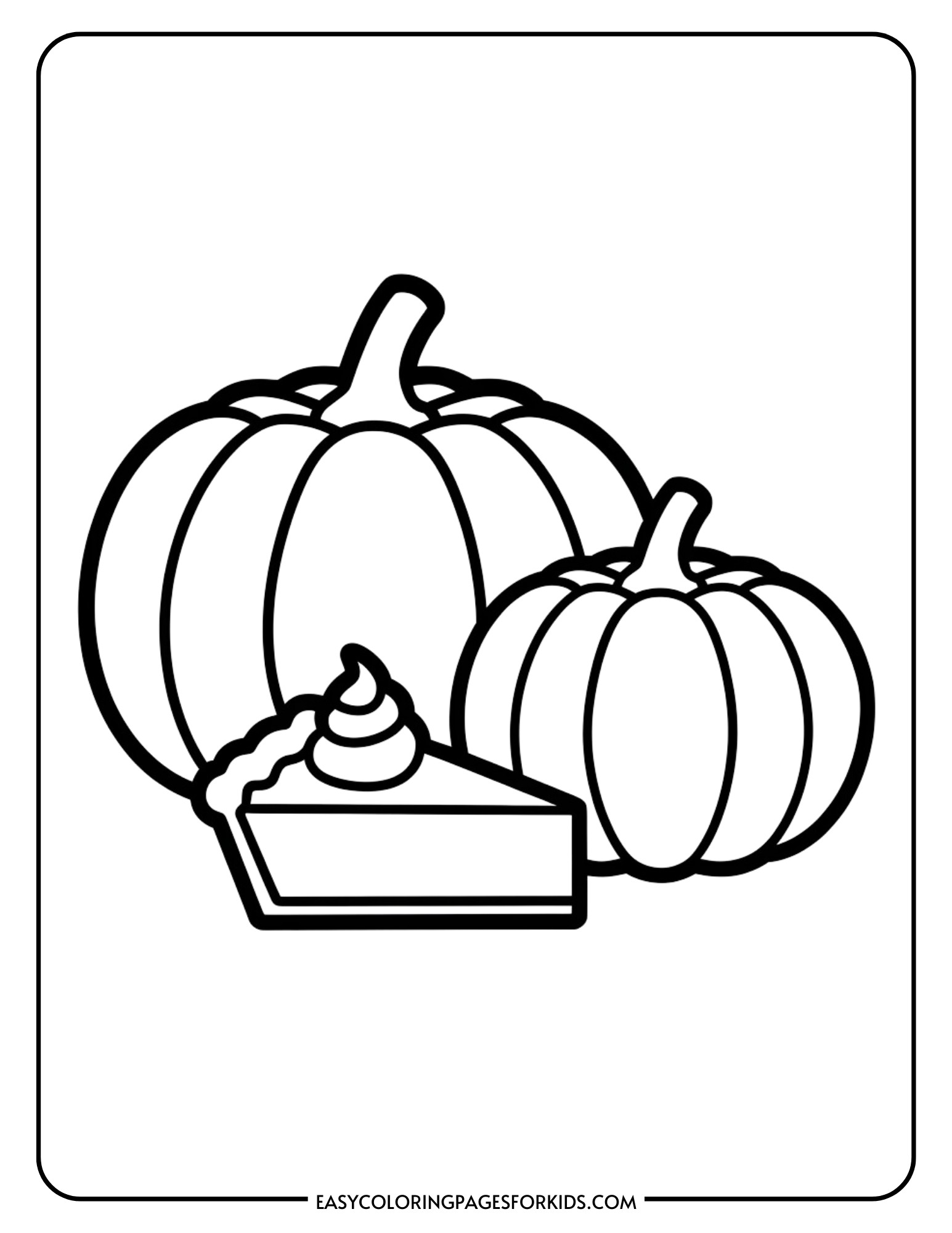 Pumpkin Pie Coloring Pages (6 Free Printable Pages) - Easy Coloring ...