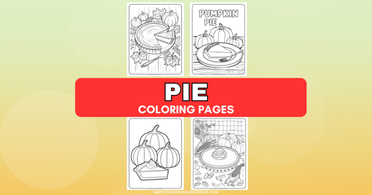 Pumpkin Pie Coloring Pages (6 Free Printable Pages) - Easy Coloring ...