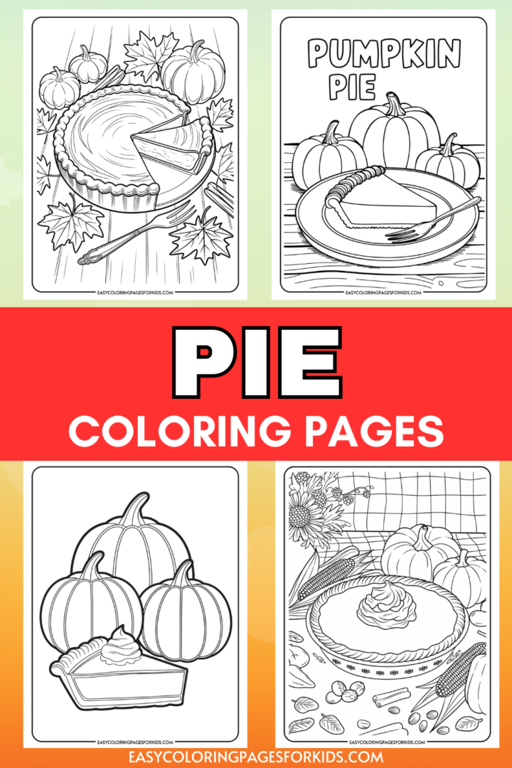 Pumpkin Pie Coloring Pages (6 Free Printable Pages) - Easy Coloring ...