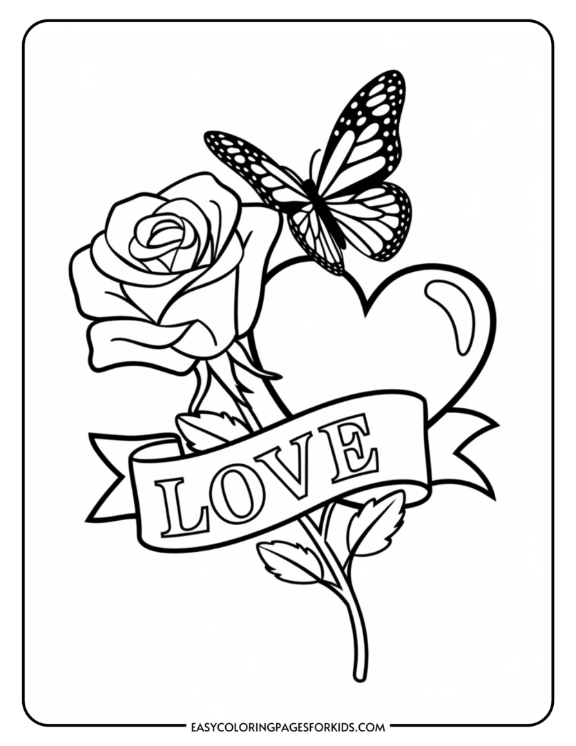 Rose Coloring Page (8 Free Printable Pages) - Easy Coloring Pages for Kids