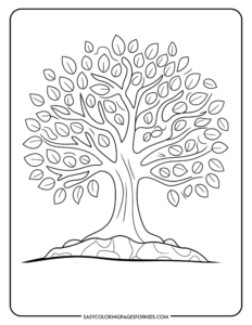 Thankful Tree Coloring Pages (5 Free Printable Pages) - Easy Coloring ...