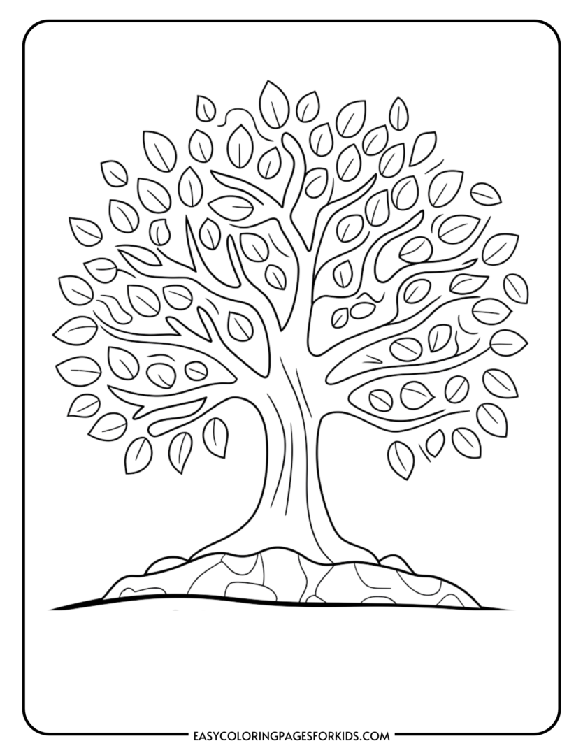 Thankful Tree Coloring Pages (5 Free Printable Pages) - Easy Coloring ...