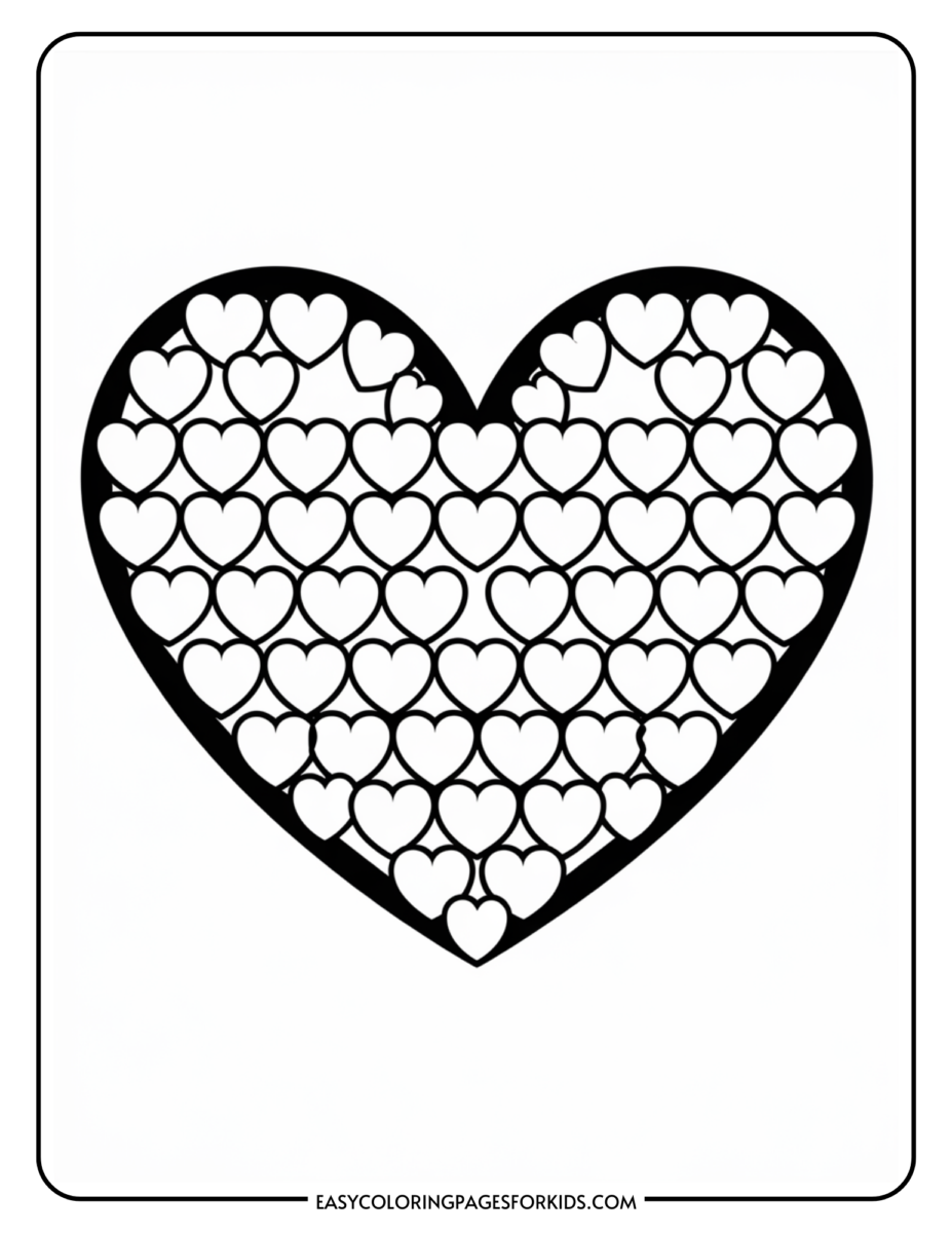 Valentine's Day Heart Coloring Pages (12 Free Printable Pages) - Easy ...