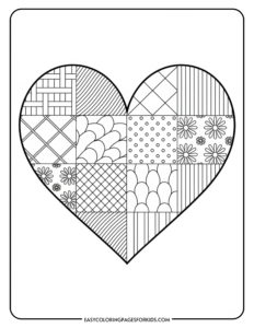 Valentine's Day Heart Coloring Pages (12 Free Printable Pages) - Easy ...