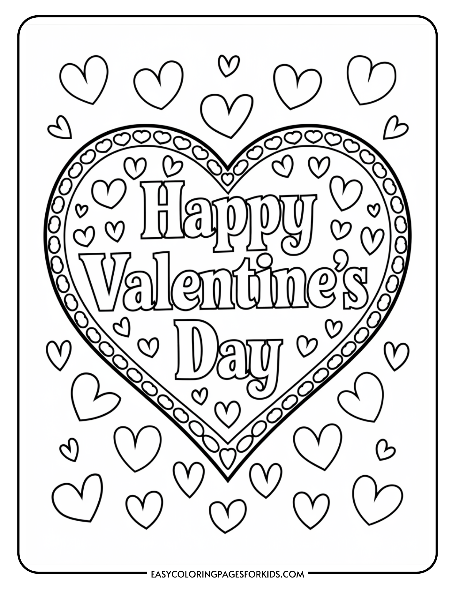 Valentine’s Day Archives - Easy Coloring Pages for Kids