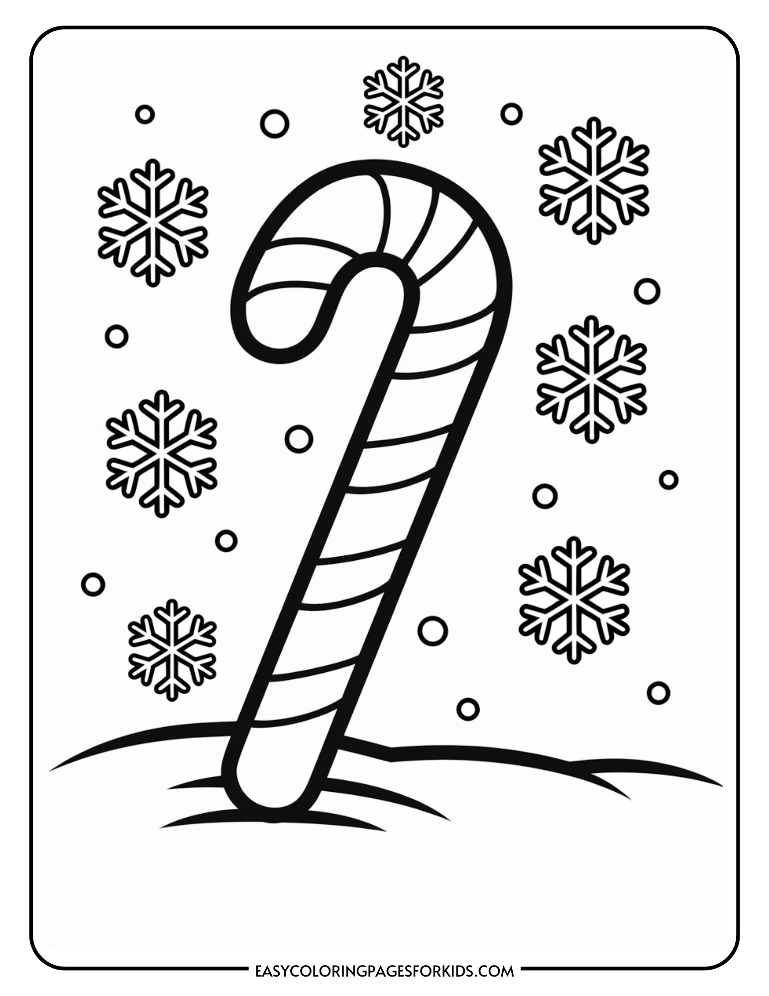 Candy Cane Coloring Pages (7 Free Printable Pages) - Easy Coloring ...