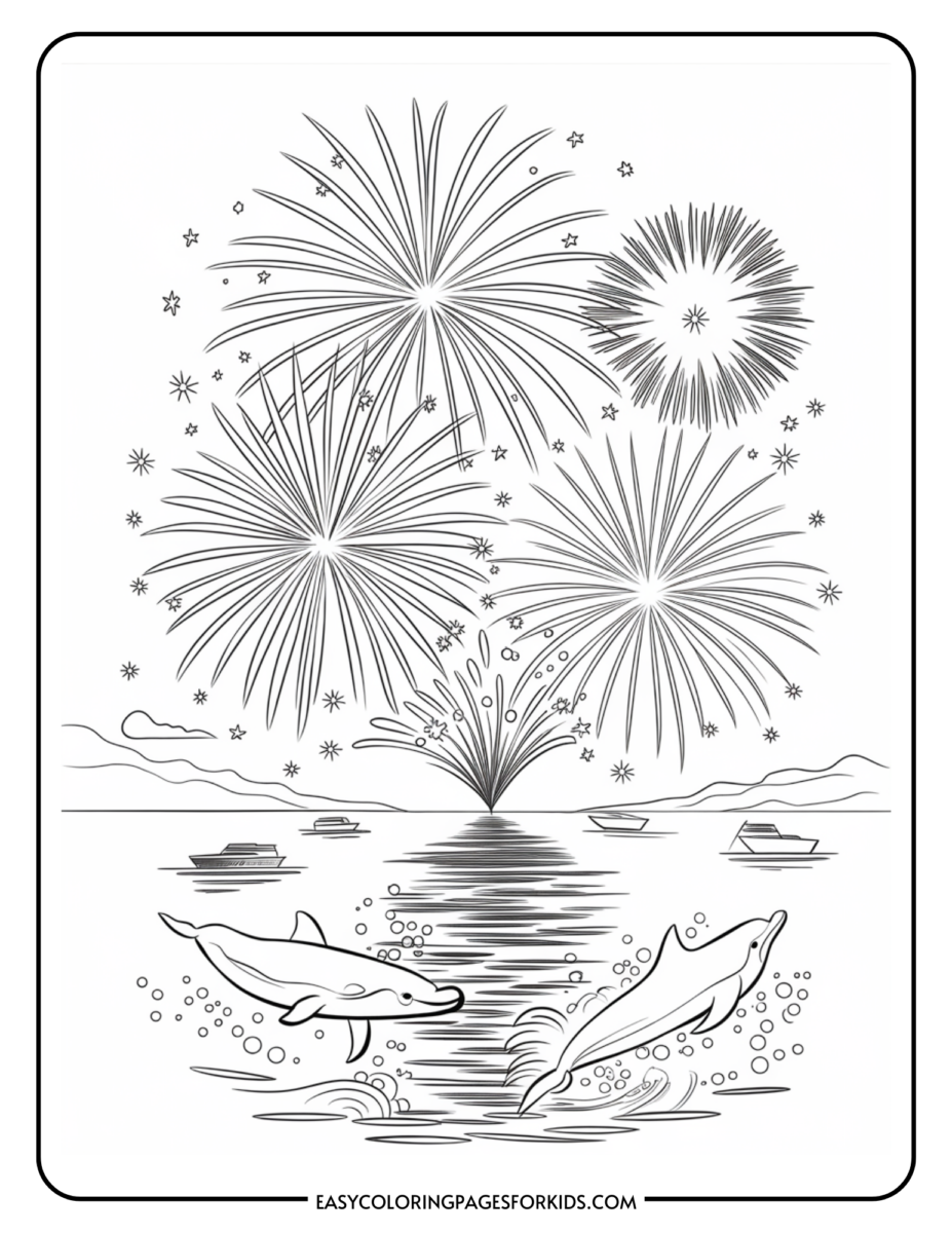 Fireworks Coloring Pages (5 Free Printable Pages) - Easy Coloring Pages ...