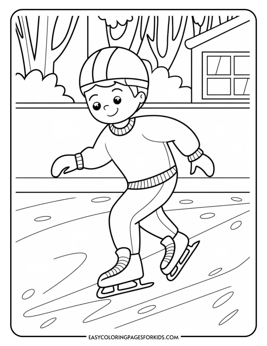 Ice Skating Coloring Pages (7 Free Printable Pages) - Easy Coloring ...