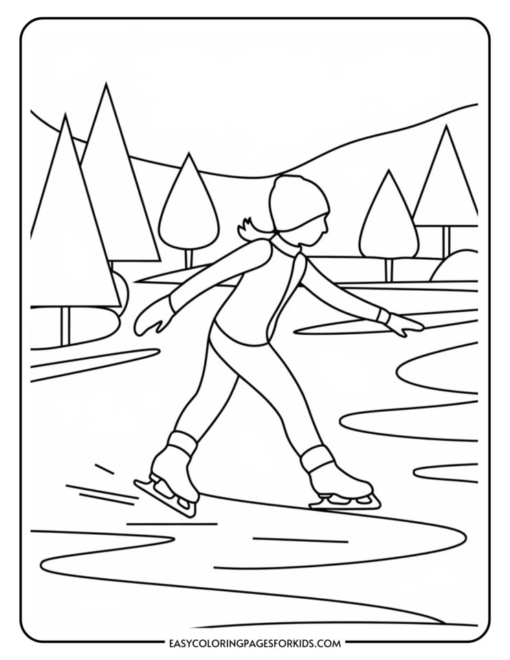 Ice Skating Coloring Pages (7 Free Printable Pages) - Easy Coloring ...