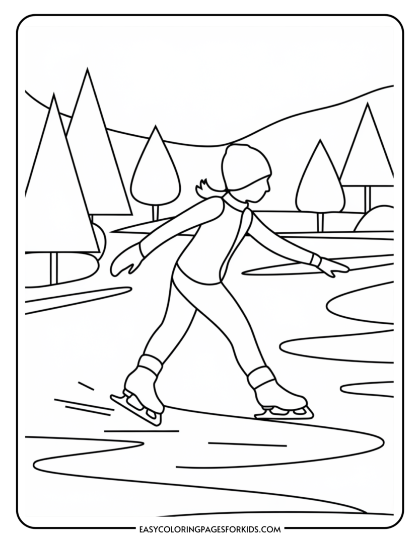 Ice Skating Coloring Pages (7 Free Printable Pages) - Easy Coloring ...